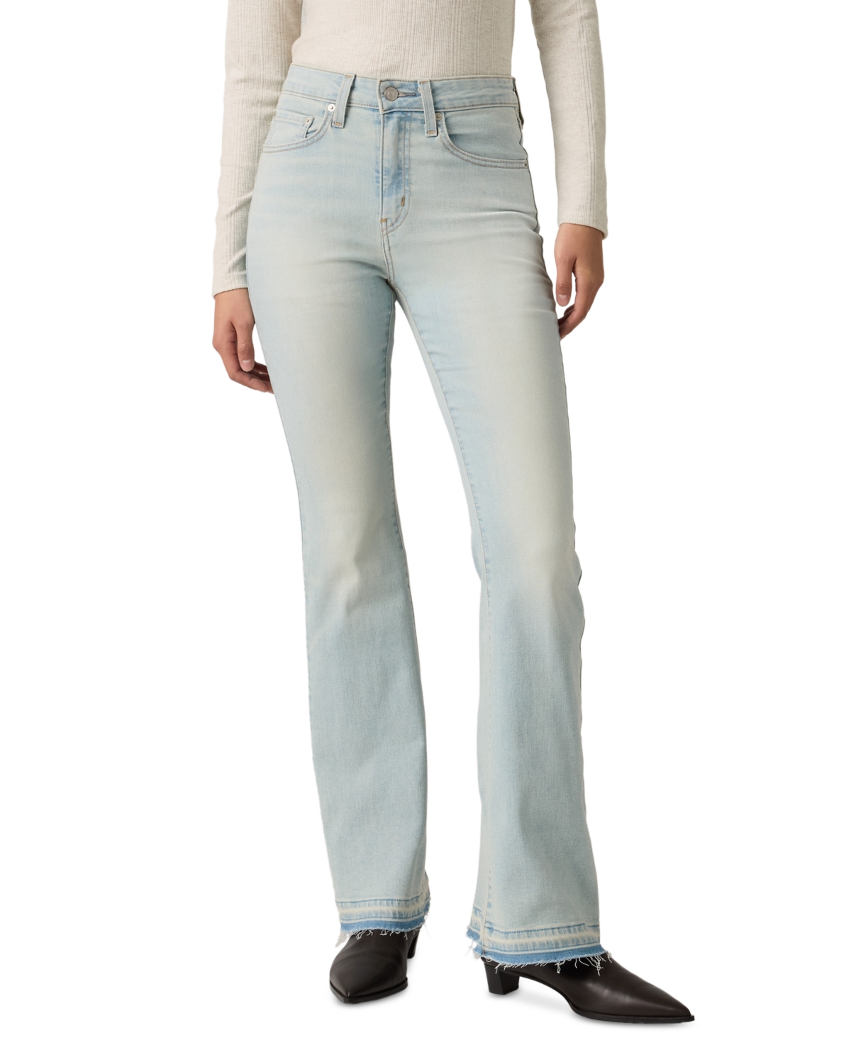 Click here for Levis Womens 726 High Rise Slim Fit Flare Jeans -... prices