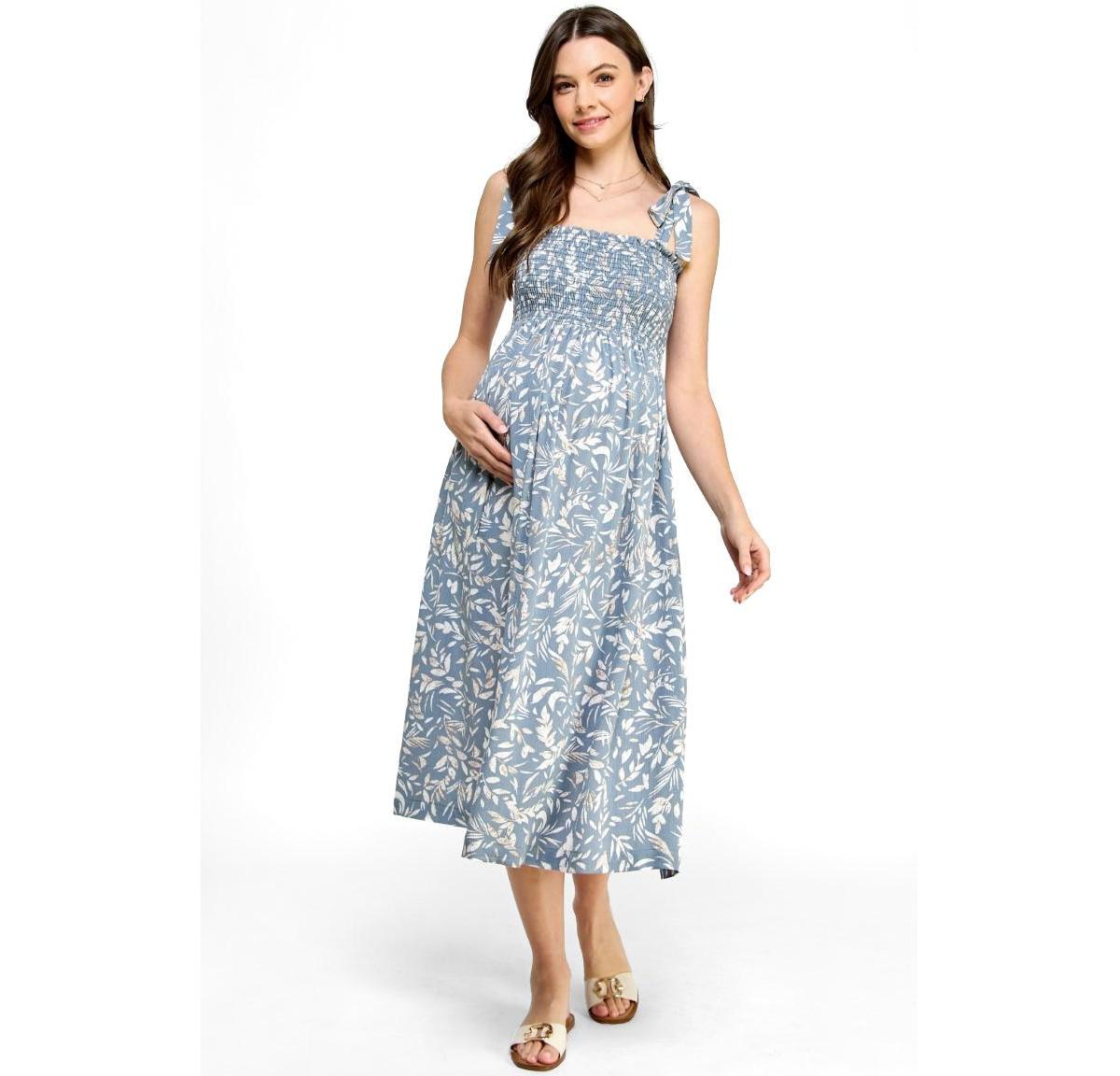 Click here for Hello Miz Womens Maternity Floral Smocked Sleevele... prices