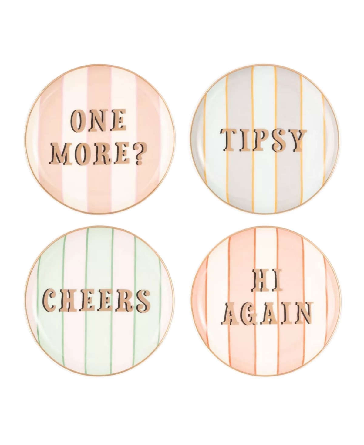 Click here for Yvonne Ellen Slogan Coasters  Set of 4 - Multi prices