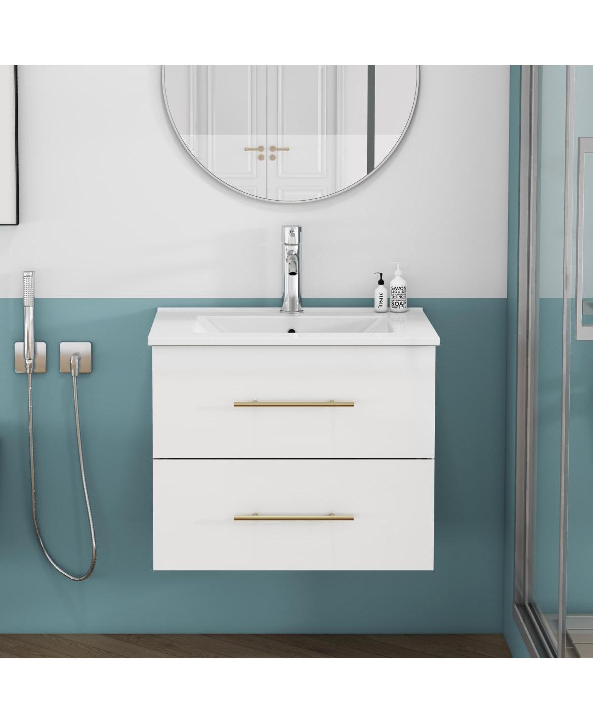 Click here for Sillysis Wall Mounted Bathroom Vanity with Ceramic... prices