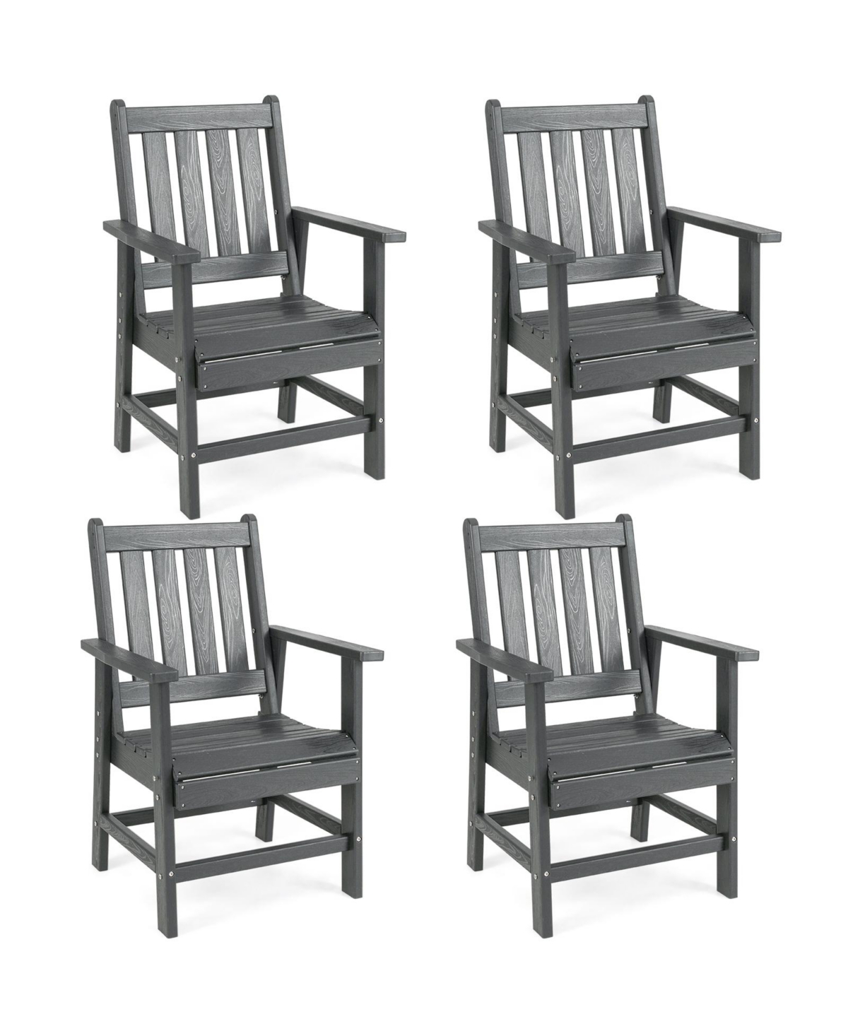 Click here for Sugift Set of 4 Patio Dining Chairs with Wide Armr... prices