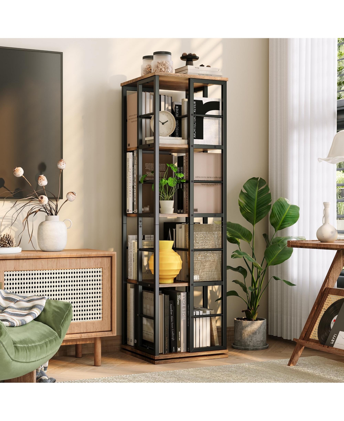 Click here for homfan 4-Tier 360 Degree Rotating Bookshelf  Slim... prices