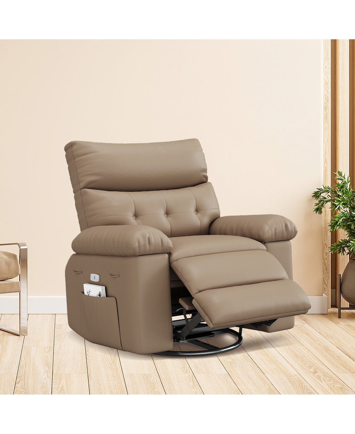 Click here for homfan Faux Leather Swivel Rocker Power Glider Rec... prices