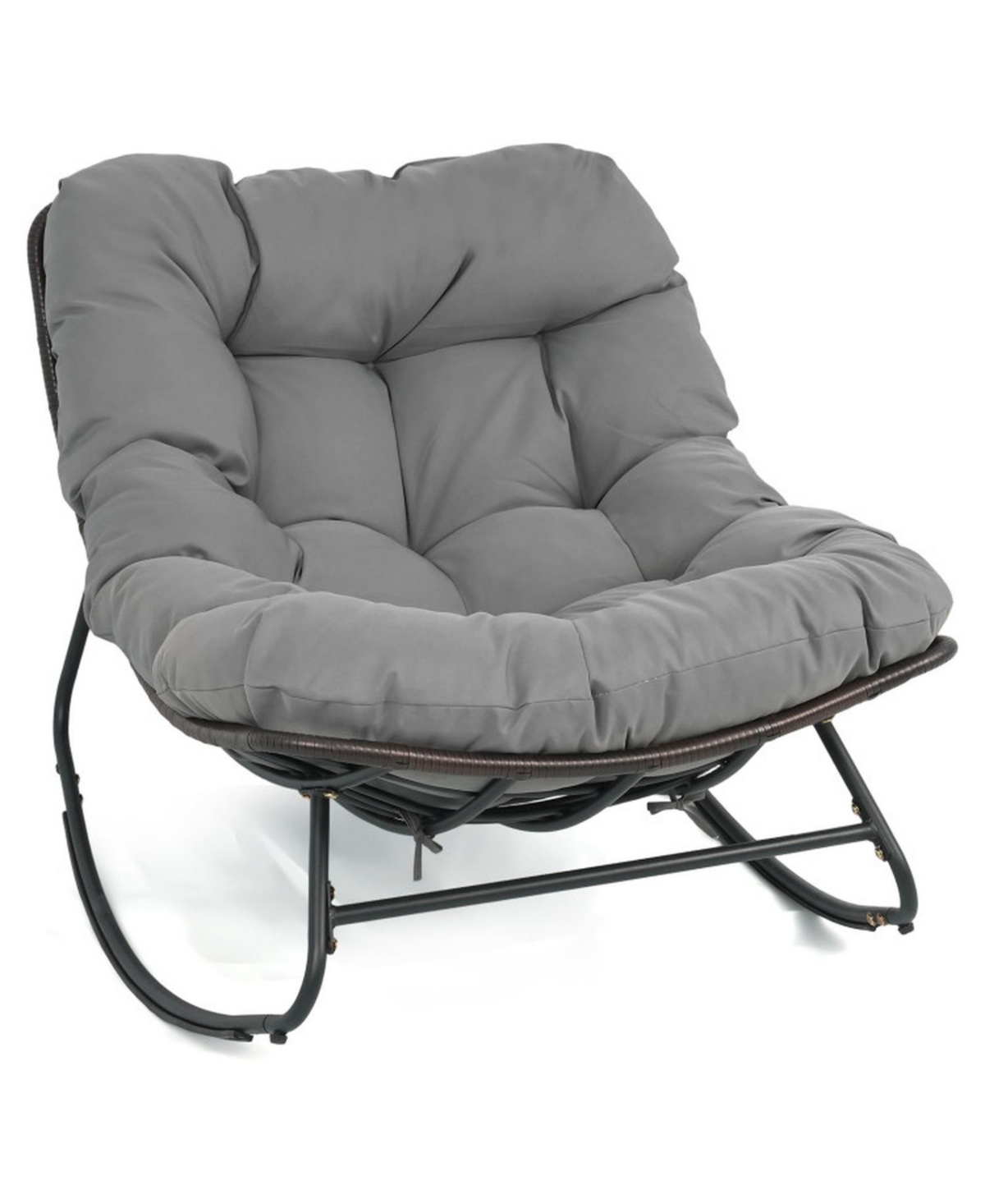 Click here for Gouun Outdoor Papasan Rocking Chair with Extra-Thi... prices