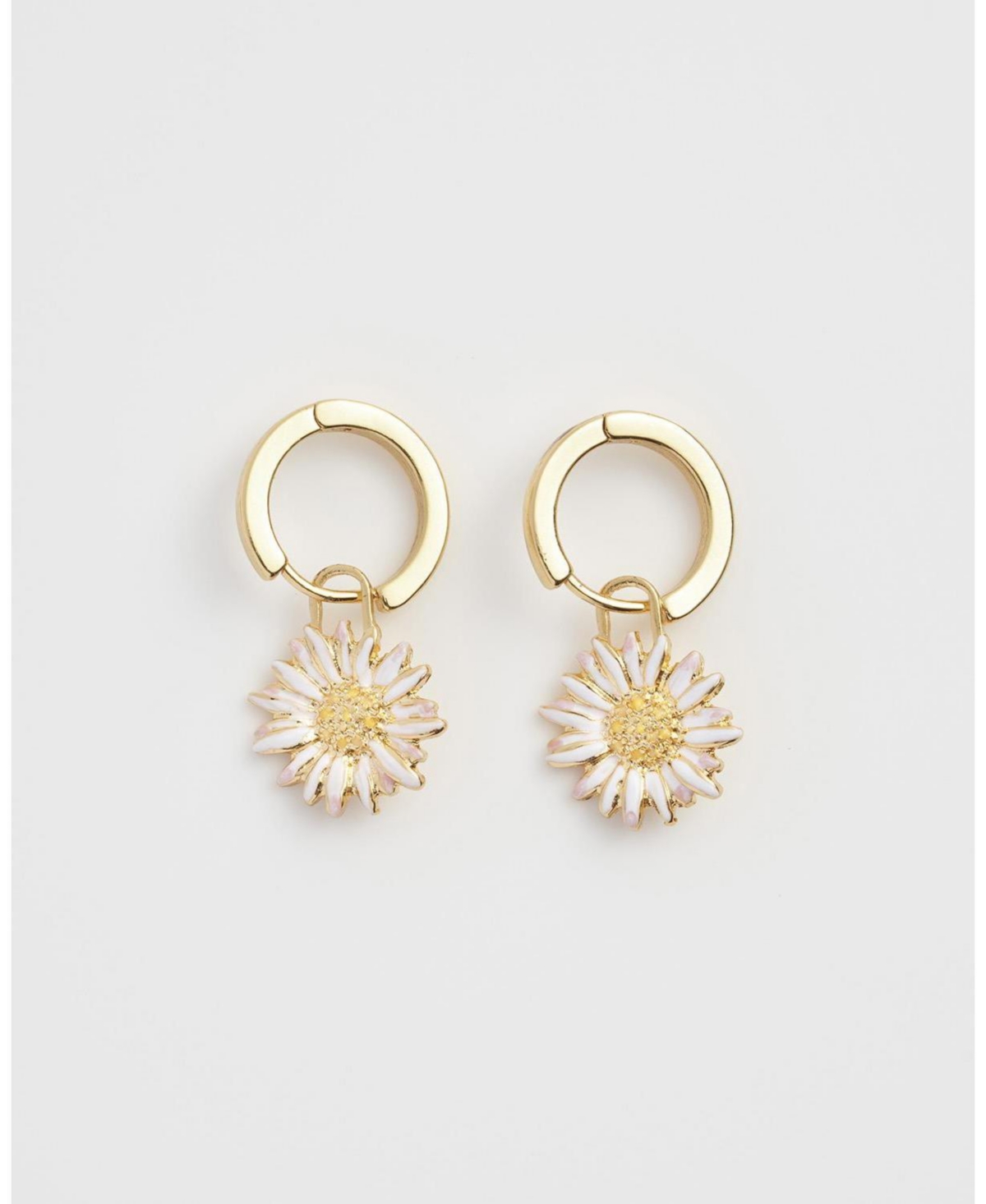 Click here for Fable England Daisy Huggie Earrings - Gold prices