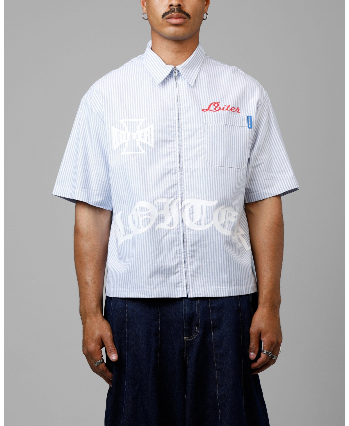 Click here for Loiter Mens Chopper Work Shirt - Black prices