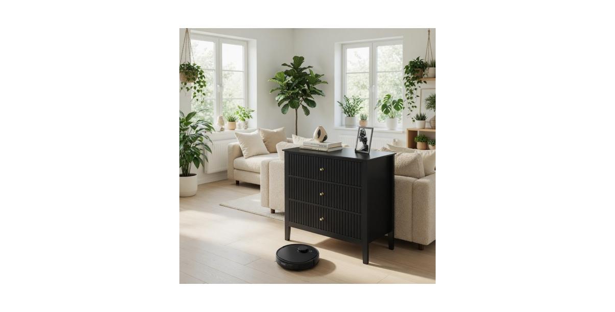 Click here for Lucky One 32W Wide Fluted Nightstand with 3-Drawer... prices