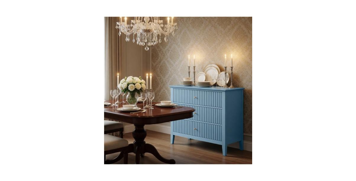 Click here for Lucky One 32W Wide Fluted Nightstand with 3-Drawer... prices