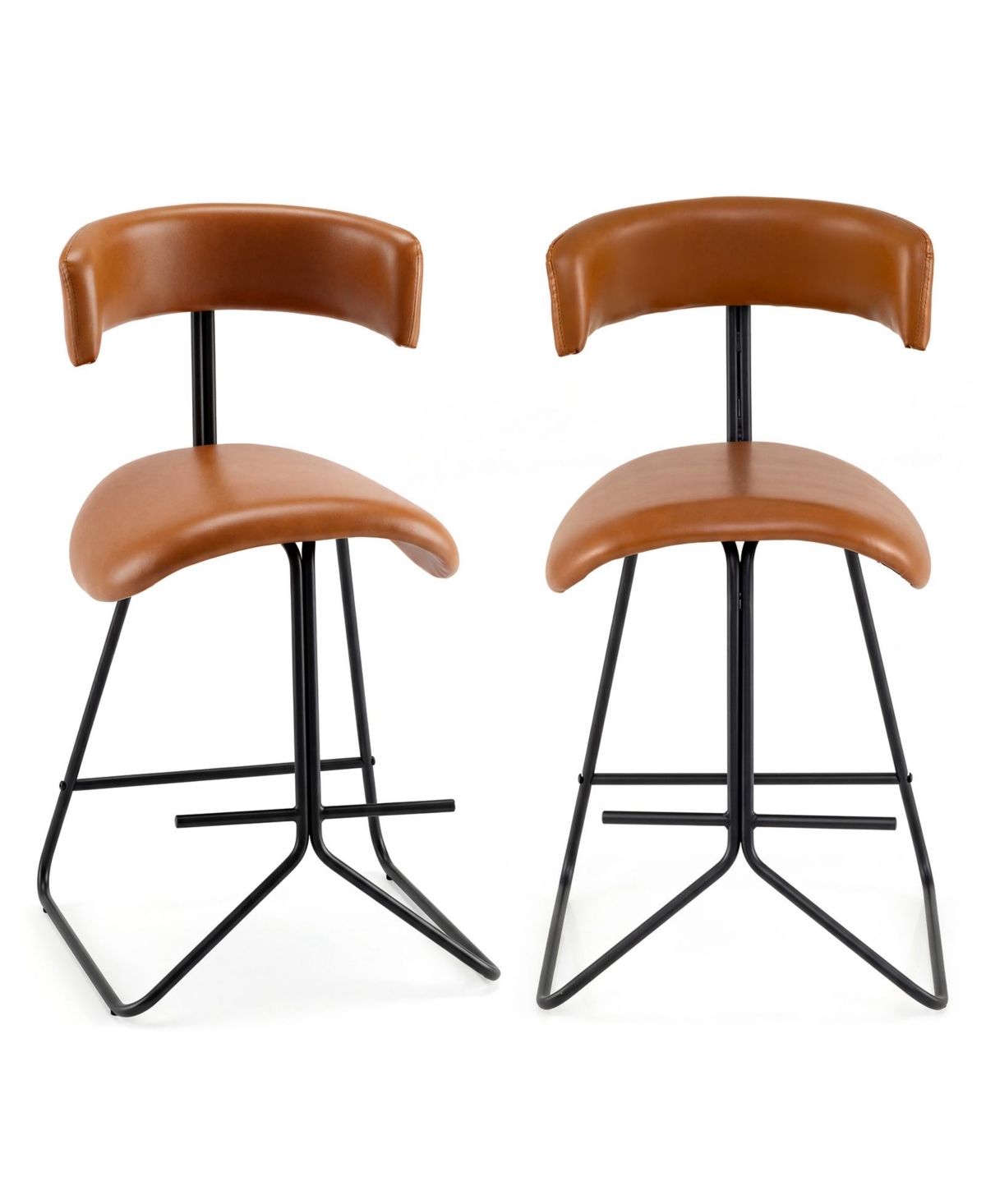 Click here for Gymax Set of 2 Modern Counter Height Stools with C... prices