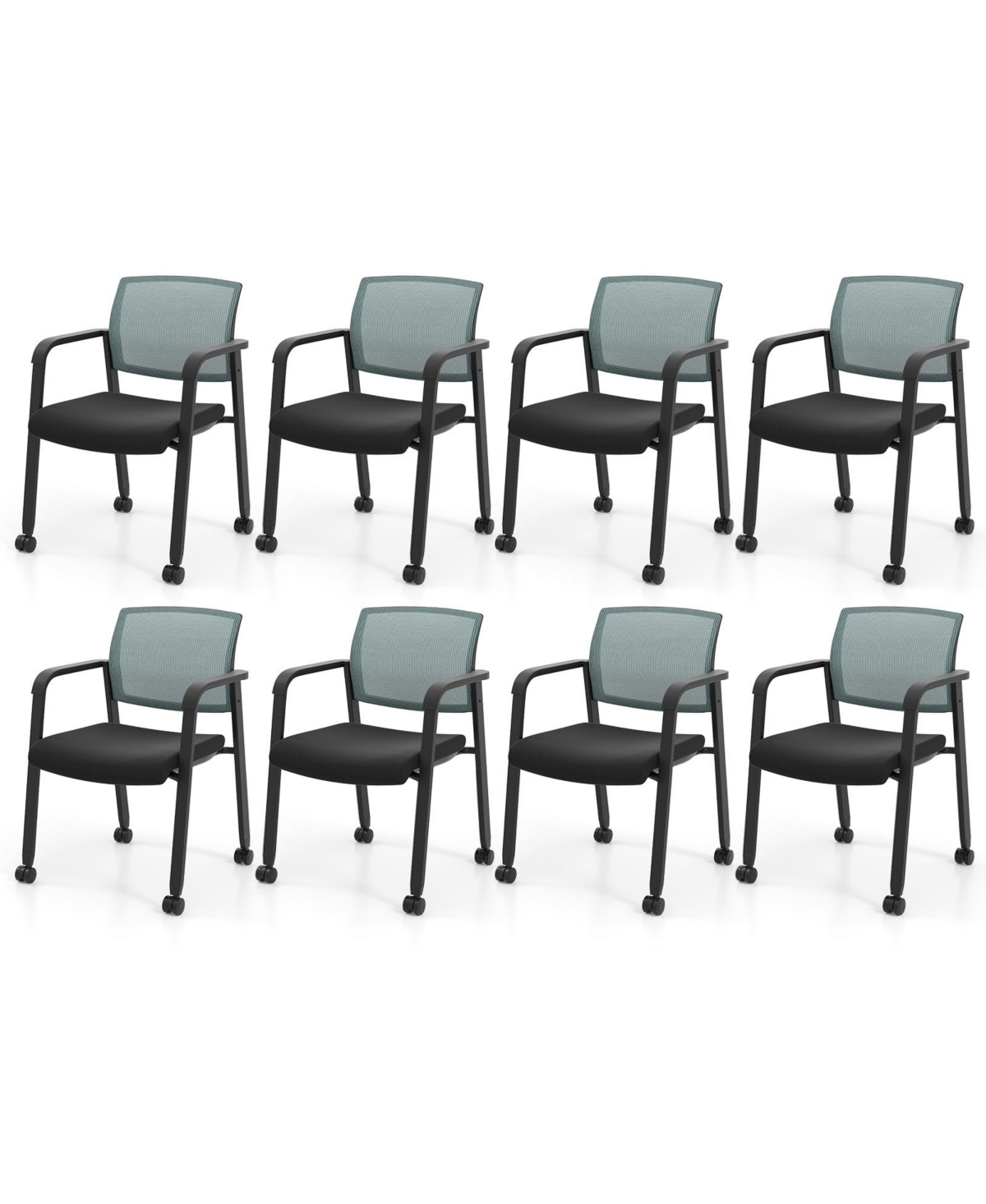Click here for Gymax 8 Piece Conference Chairs Stackable Office G... prices