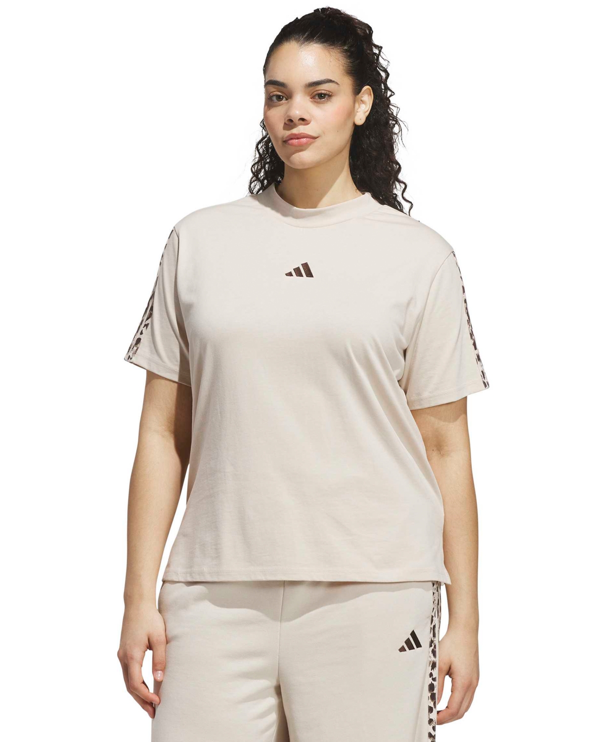 Click here for adidas Plus Size Animal Print T-Shirt - Crystal Li... prices
