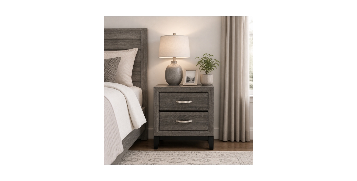 Click here for Lucky One 24 Width Solid Wood 2-Drawer Nightstand... prices