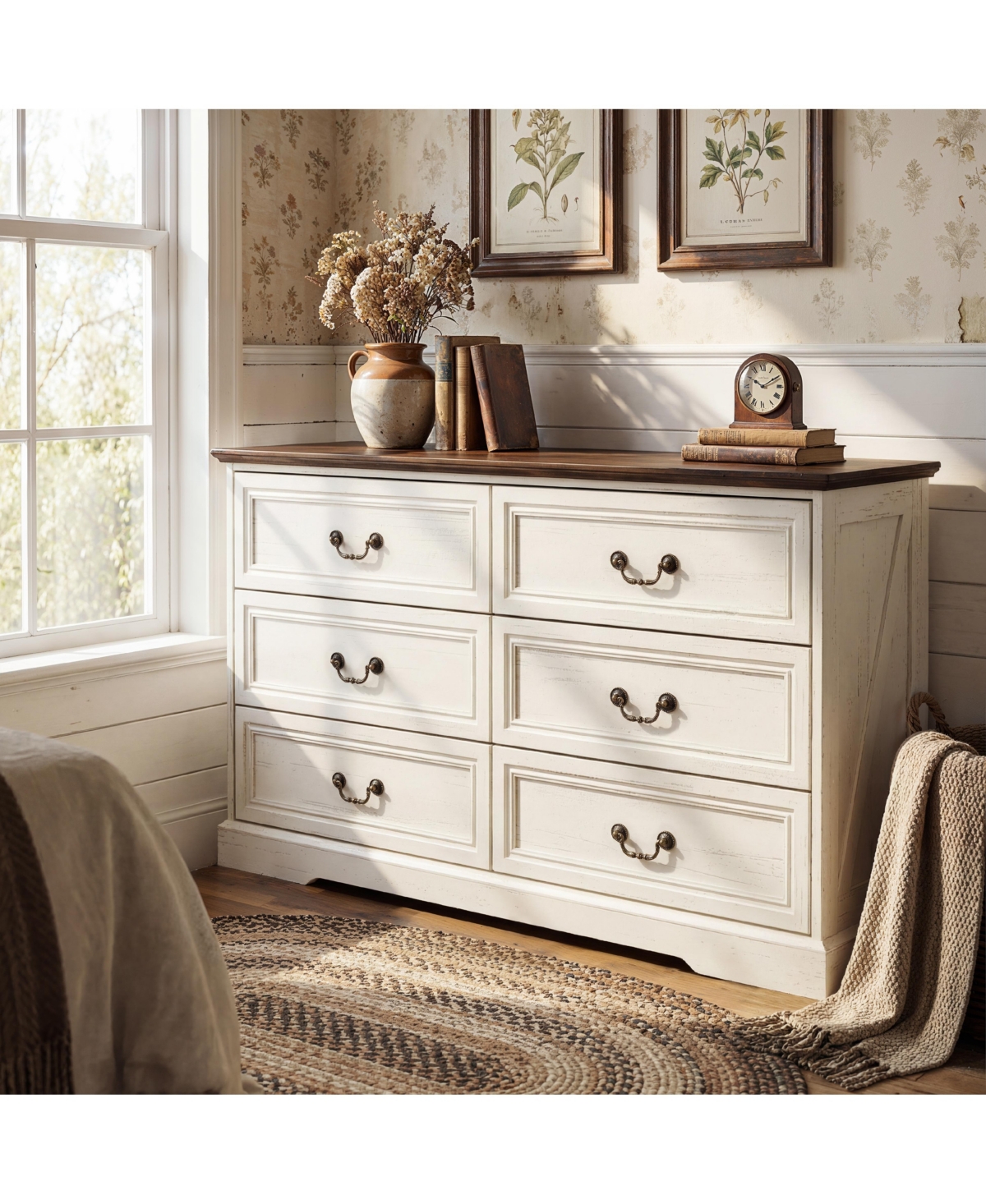 Click here for Homsee 6-Drawer Dresser with Angled Stripes - 52-I... prices