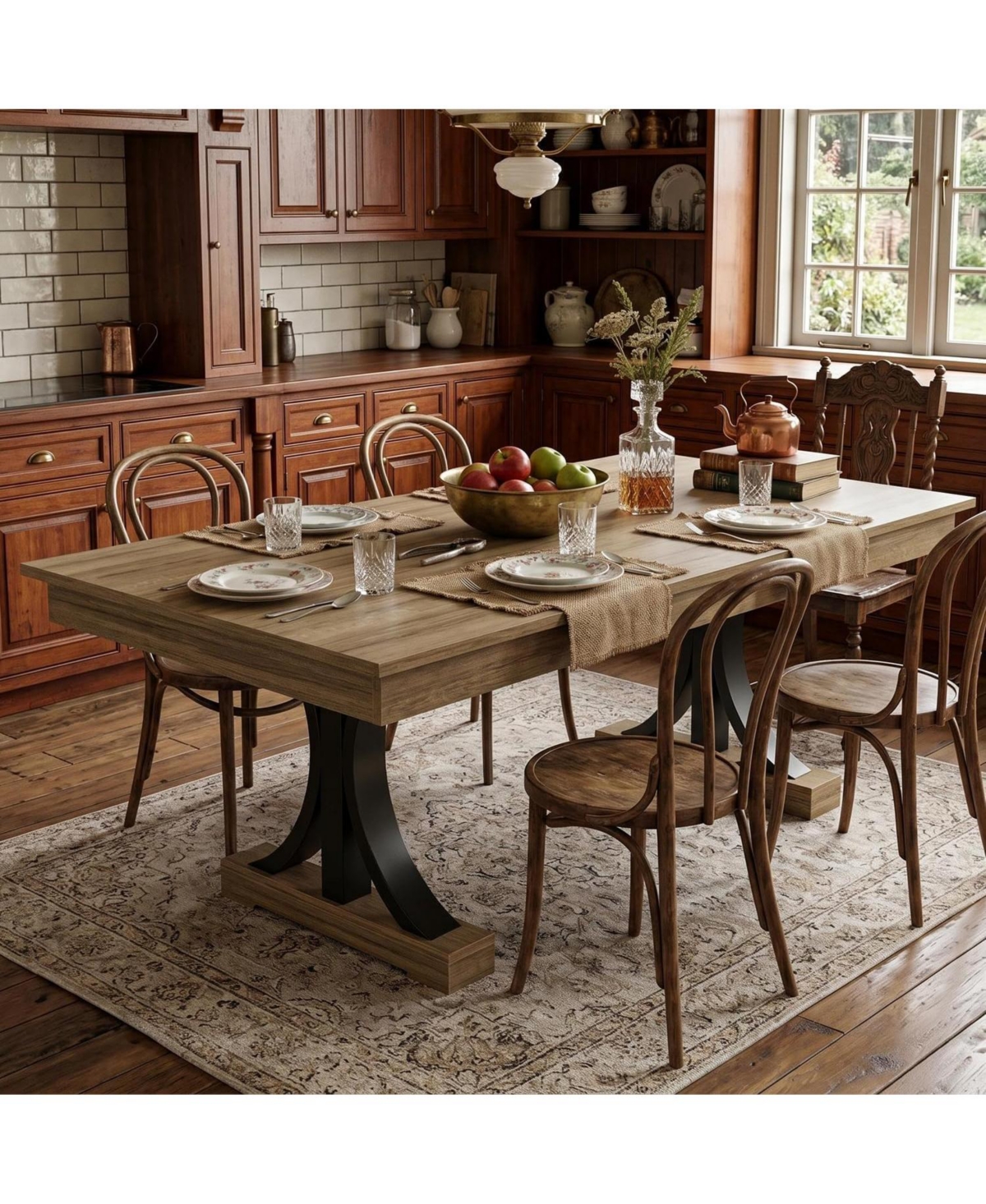 Click here for homfan 71 Inch Dining Table for 6 to 8 with 2 Draw... prices
