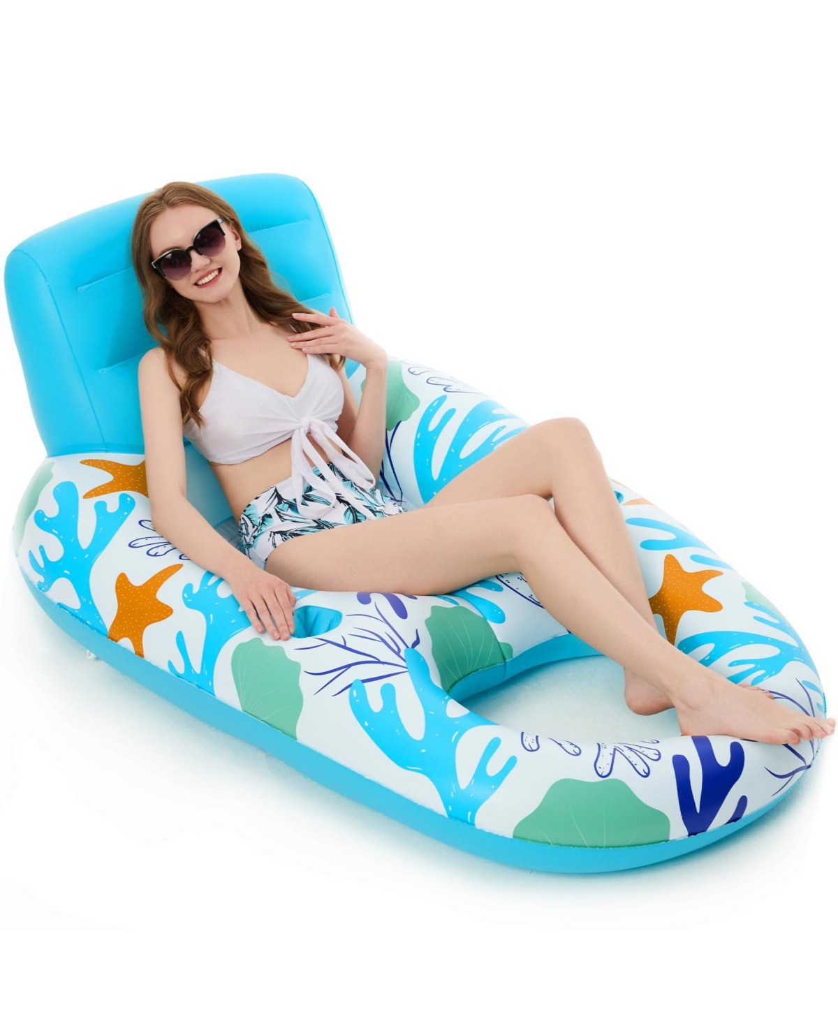 Click here for Aofar Inflatable Pool Float Lounger Chair Cup Hold... prices