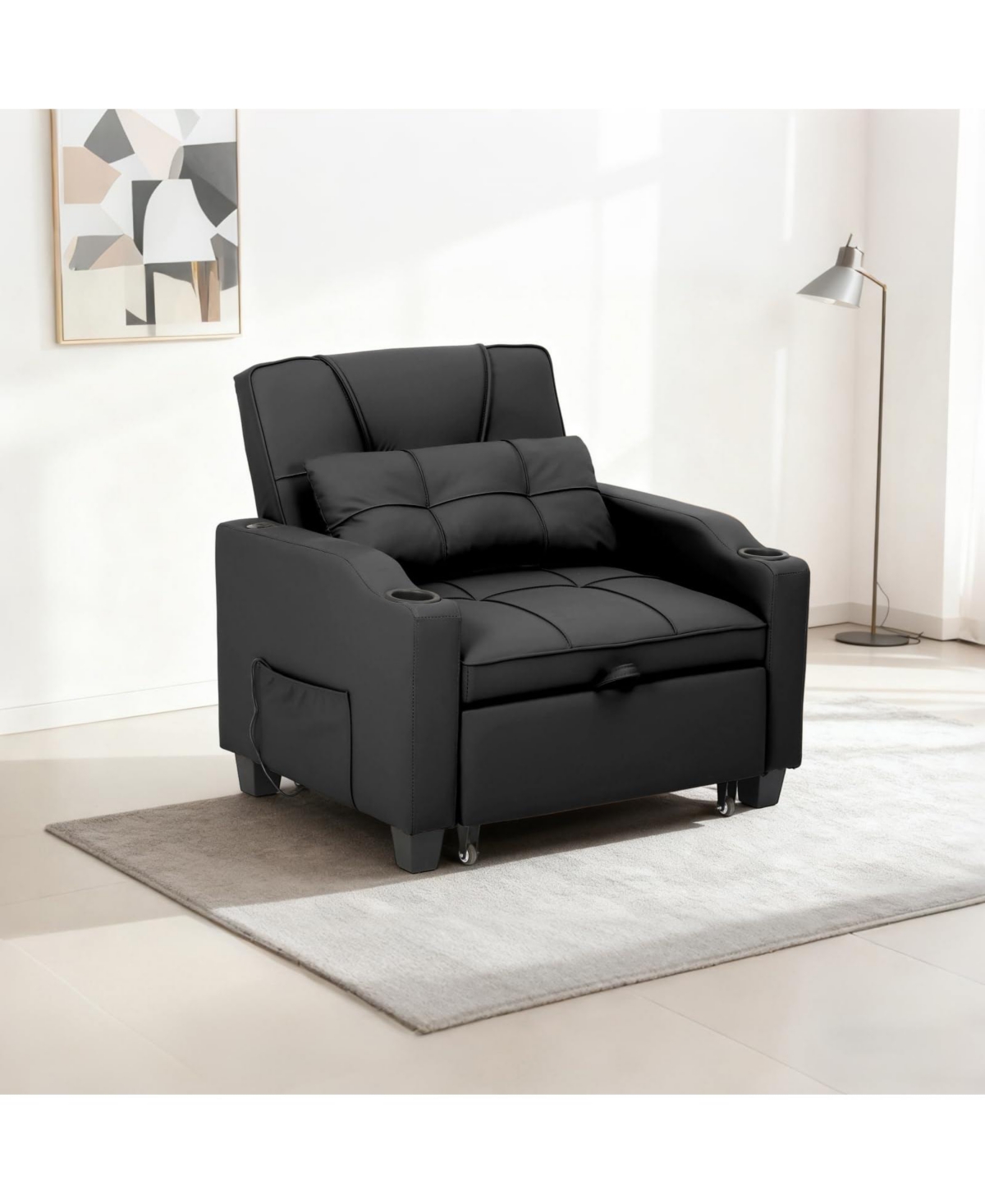 Click here for homfan Convertible Sleeper Chair Pull Out Bed  Sin... prices