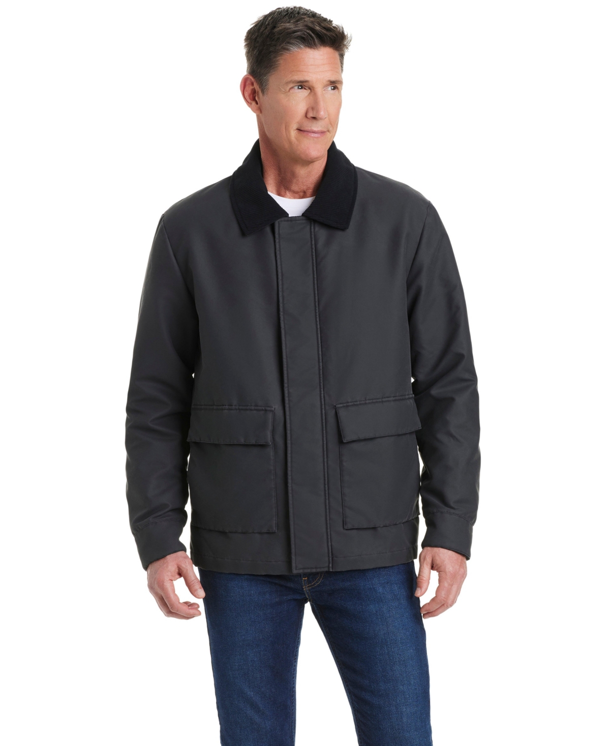 Click here for Vince Camuto Mens Waxed Barn Jacket - Black prices