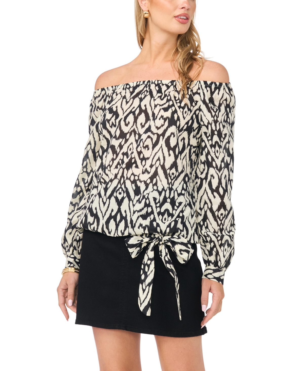 Click here for Vince Camuto Womens Off-The-Shoulder Long-Sleeve B... prices