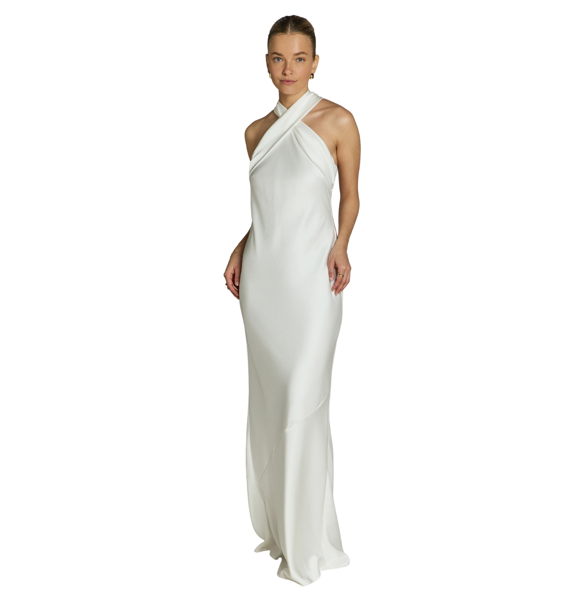 Click here for Rewritten Womens Roma Maxi Halterneck Dress - Ivor... prices