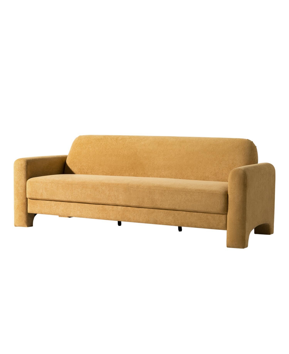 Click here for Hulala Home Isai Modern Curved Velvet Sofa - Camel prices