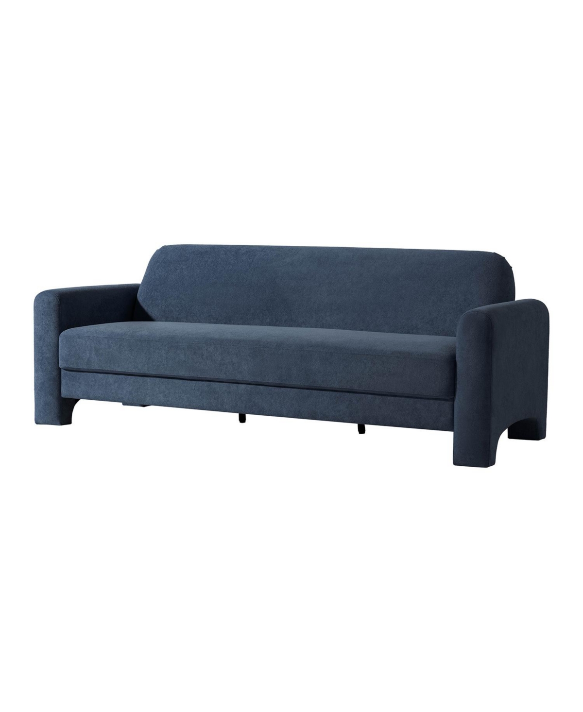 Click here for Hulala Home Isai Modern Curved Velvet Sofa - Slate... prices