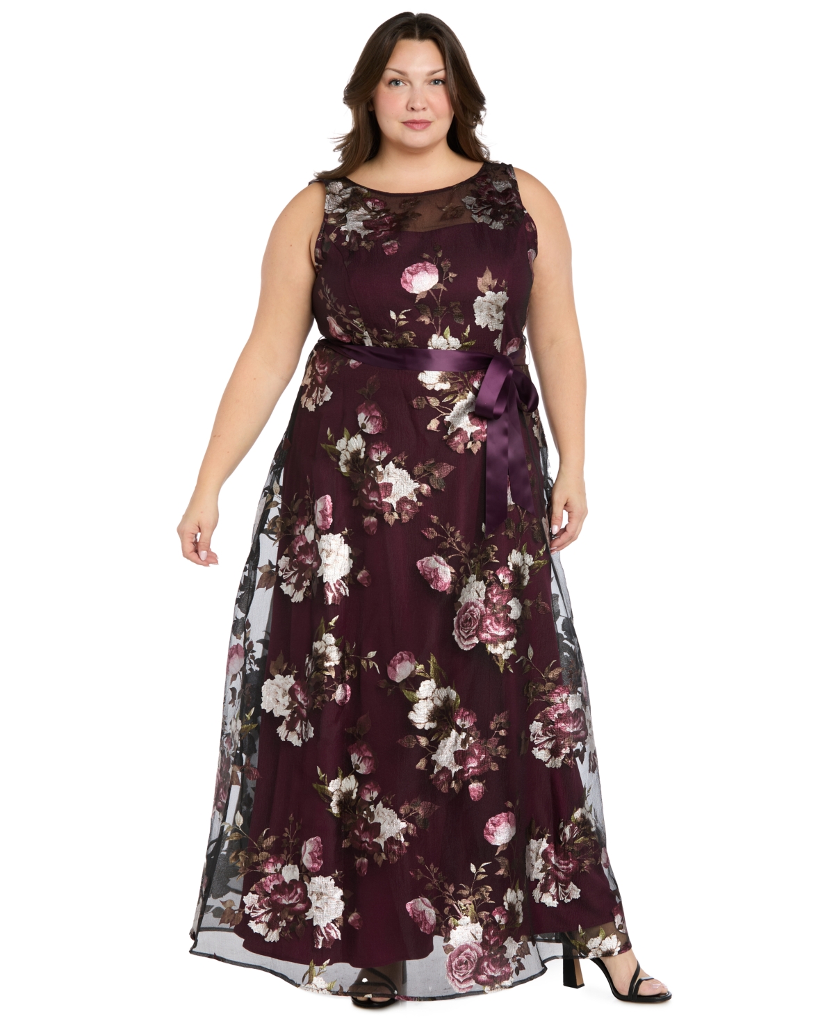 Click here for R & M Richards Plus Size Sleeveless Scoop Neck Pri... prices