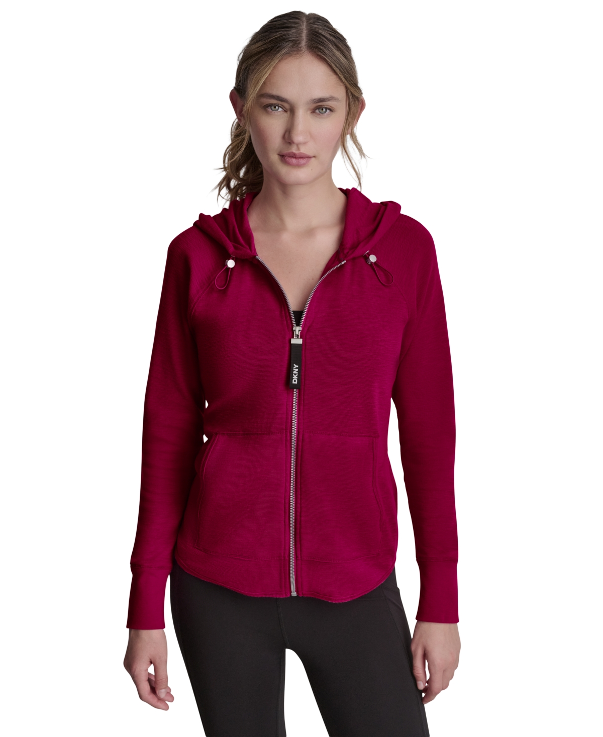 Click here for Dkny Womens Sport Zip-Front Hoodie Jacket - Beet prices