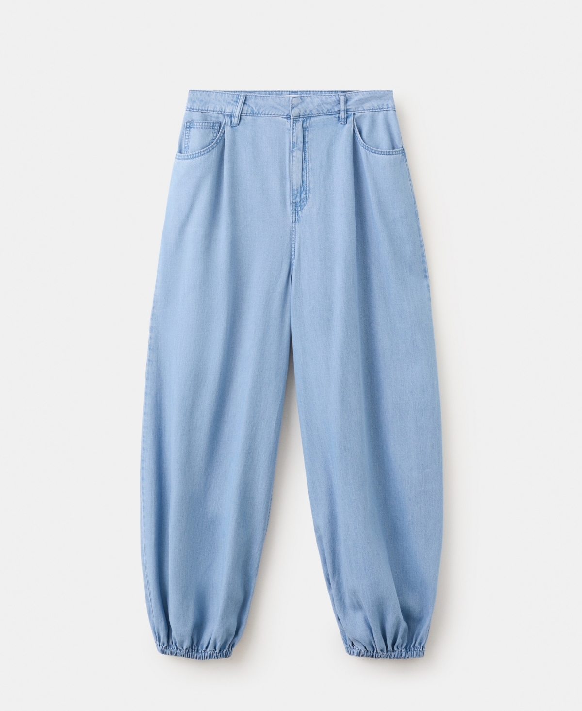 Click here for Mango Womens High-Waisted Baggy Jeans - Light Blue prices