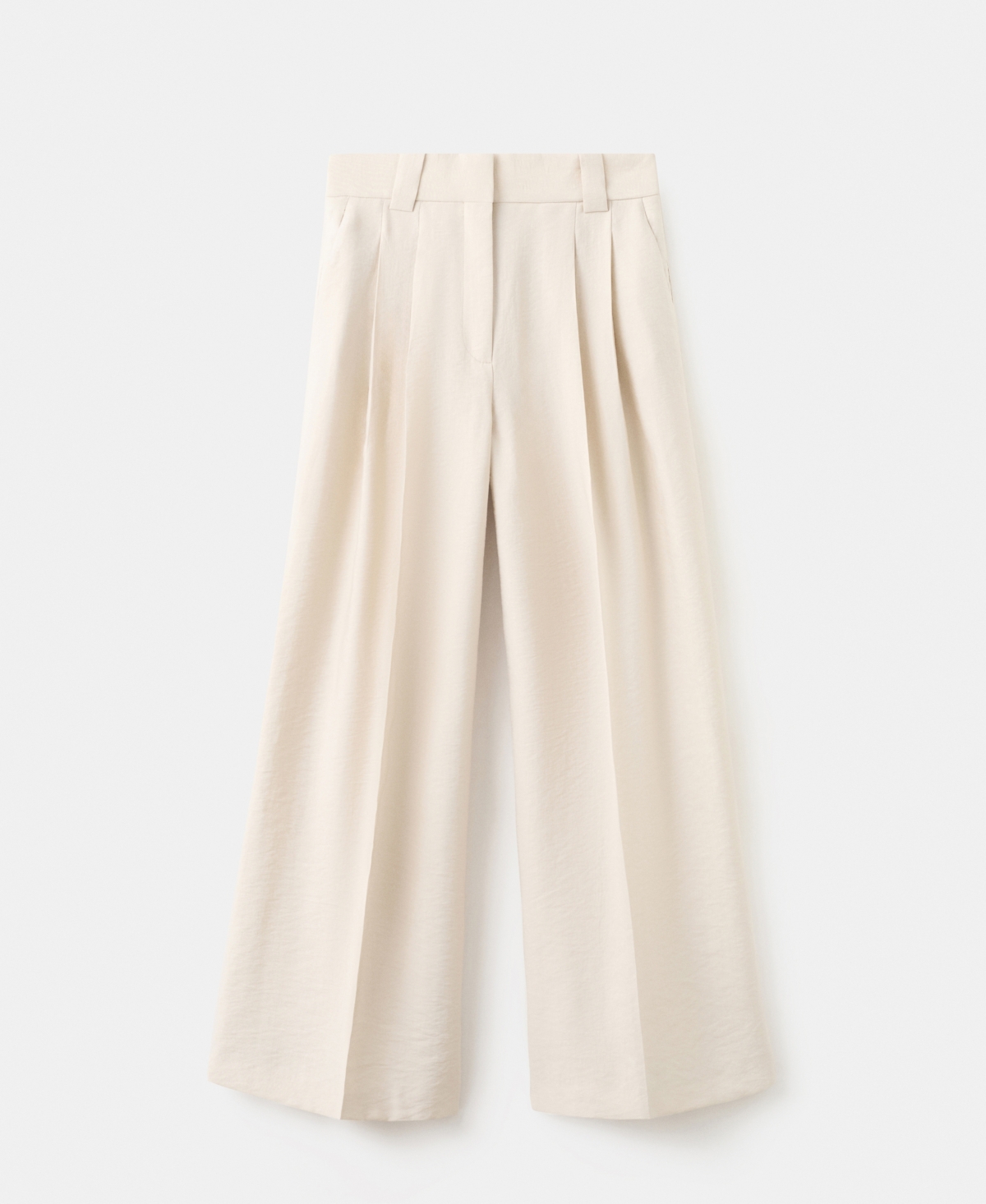 Click here for Mango Womens Wide Leg Lyocell Pants - Light  Paste... prices