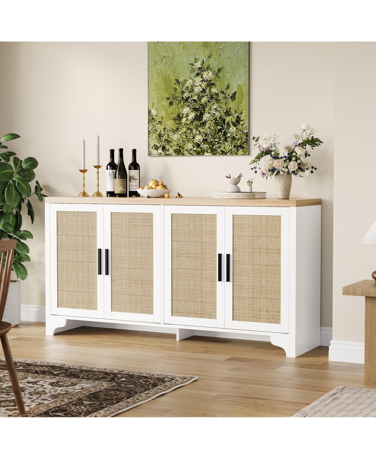 Click here for gaomon 62 Inches Rattan Sideboard Buffet Cabinet... prices