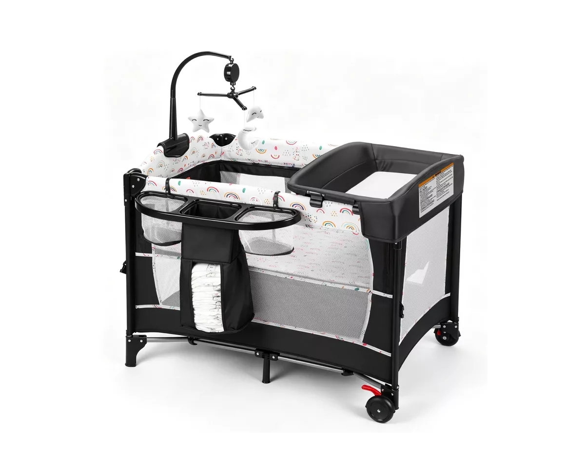 Click here for Kinder King Baby 4-in-1 Portable Playard with Bass... prices