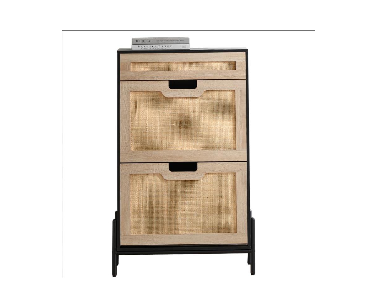 Click here for gaomon Rattan Shoe Cabinet with 4 Flip Drawers Mod... prices