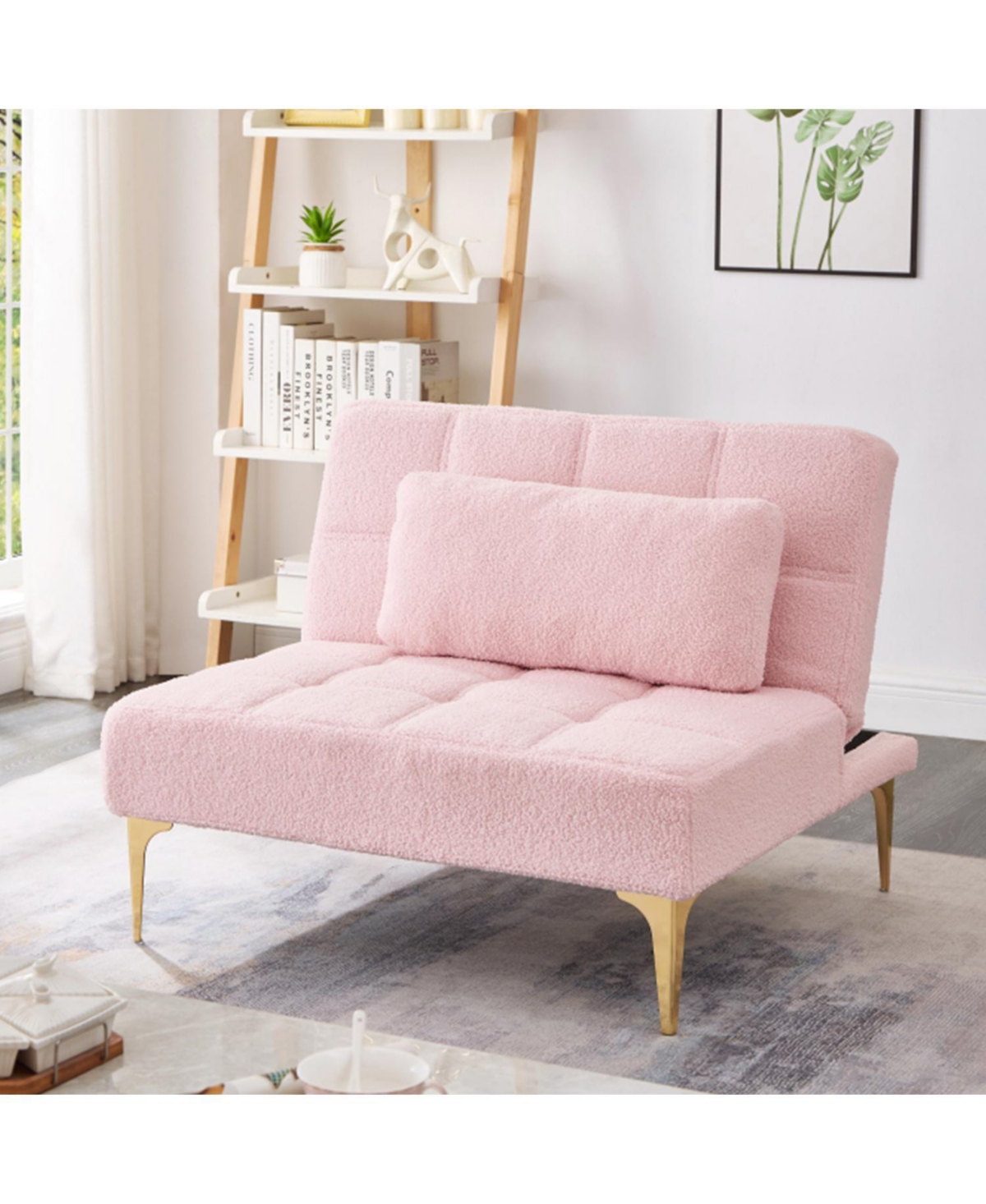 Click here for Rainsken Convertible Sofa Bed Futon With Gold Meta... prices