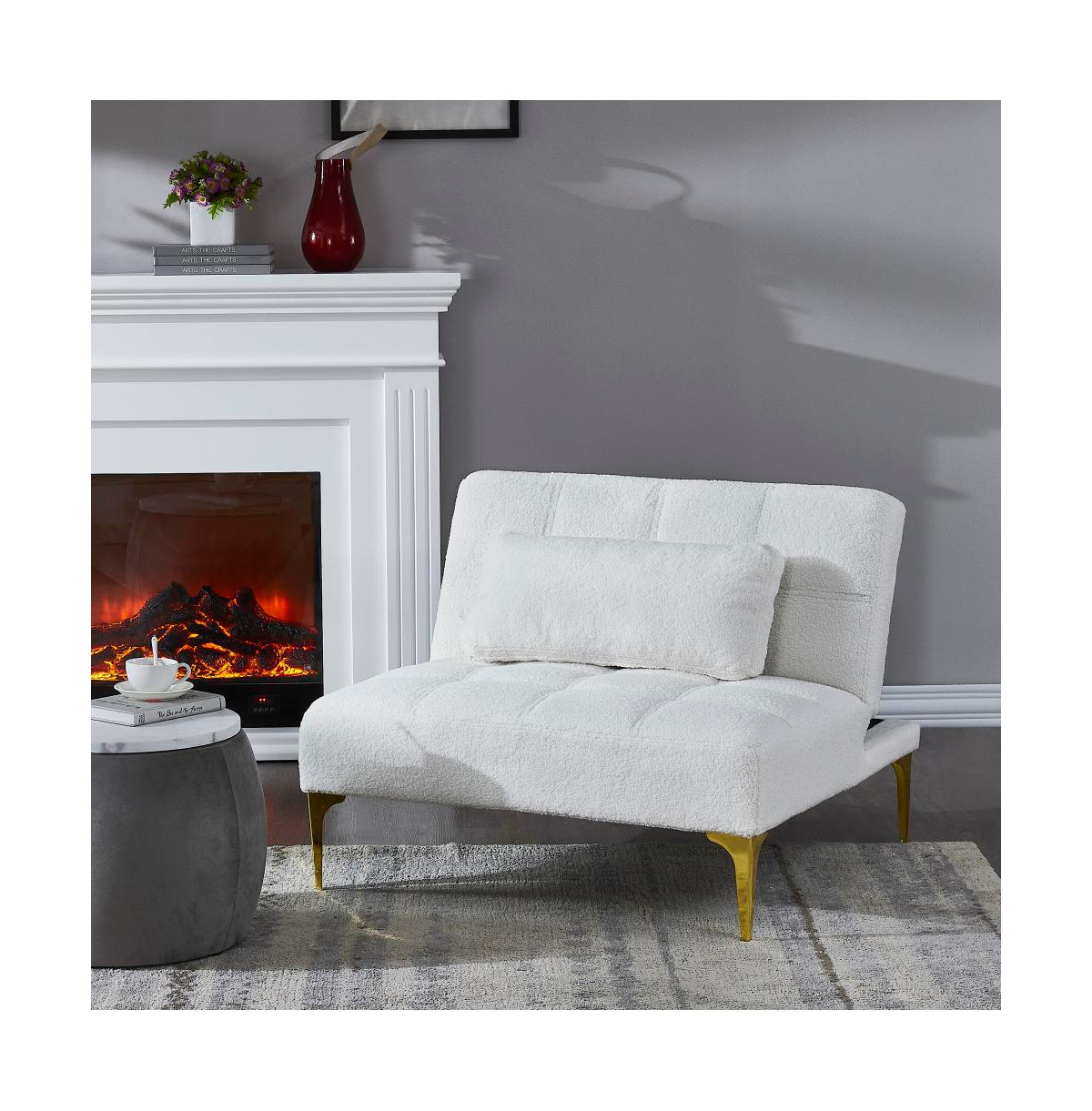 Click here for Rainsken Convertible Sofa Bed Futon With Gold Meta... prices