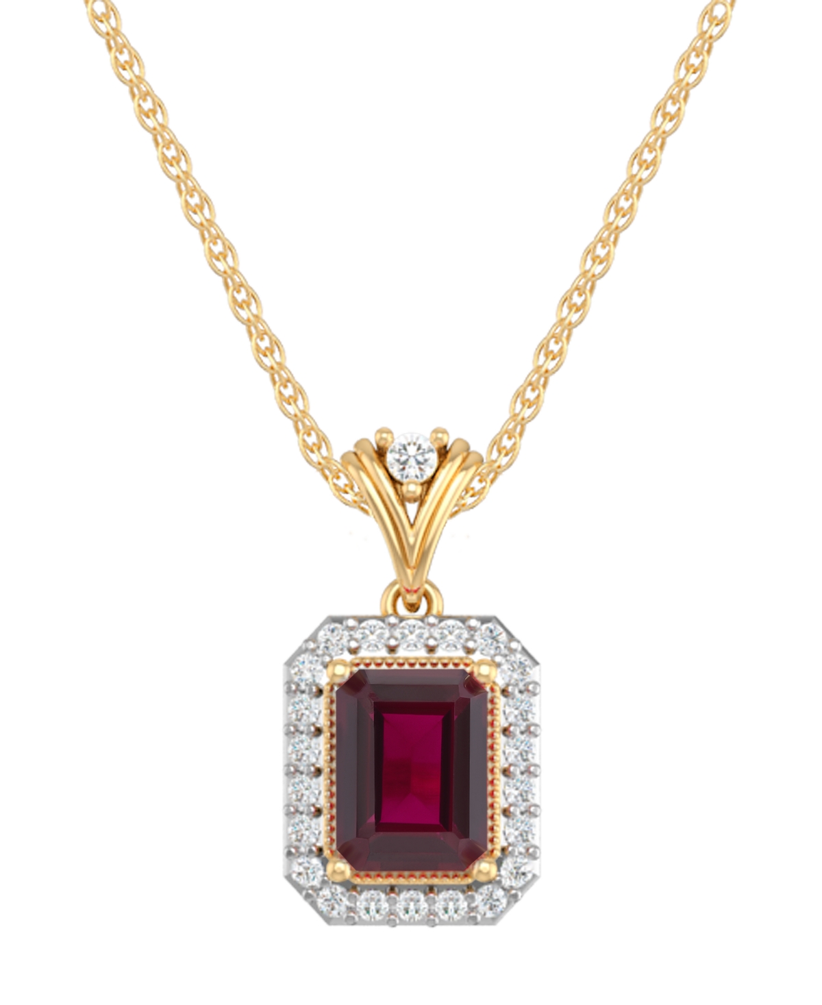Click here for Macys Lab-Grown Ruby (2 ct. t.w.) & Lab-Grown Whit... prices