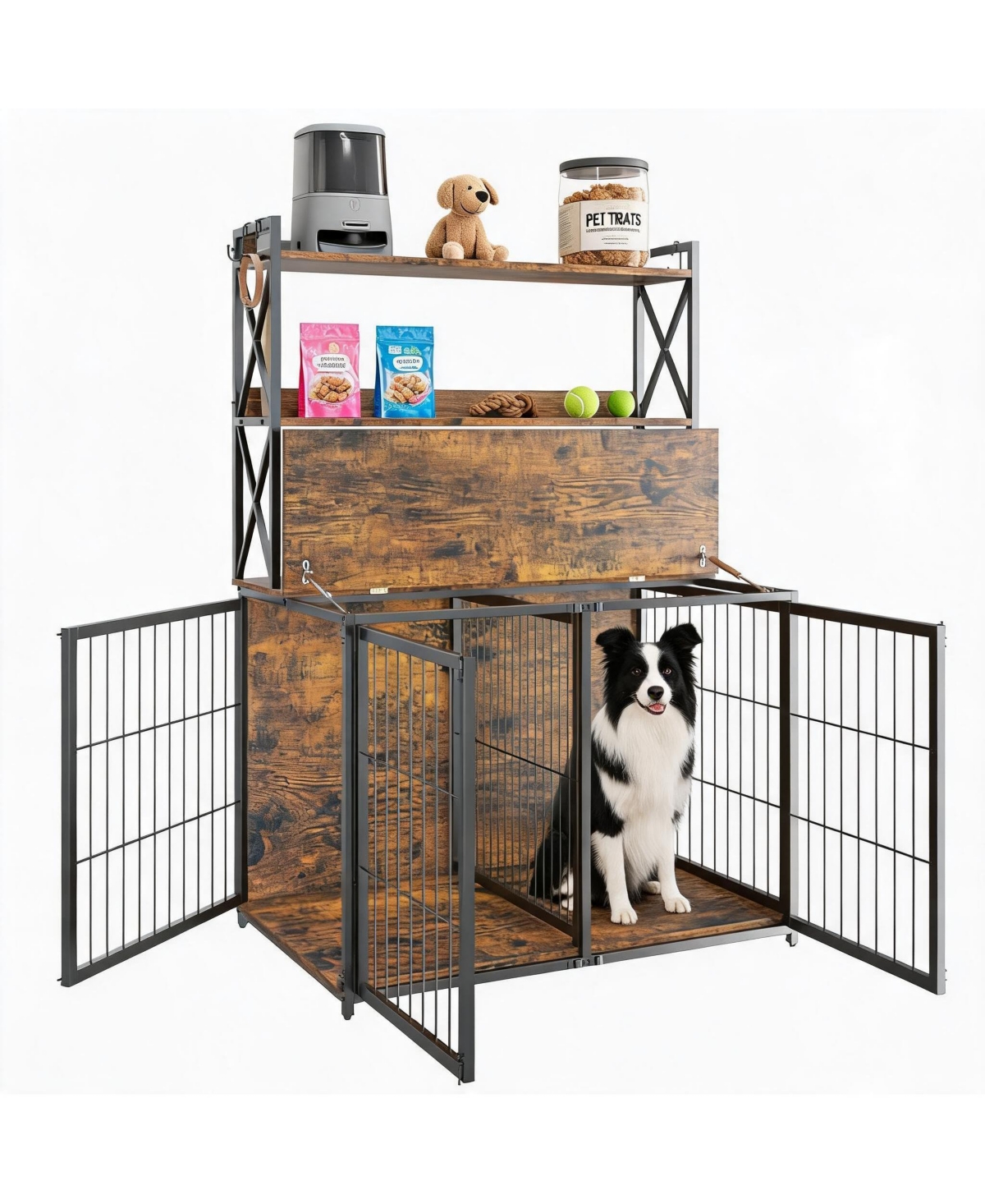 Click here for homfan Dog Crate Furniture  Wooden Heavy Duty Dog... prices