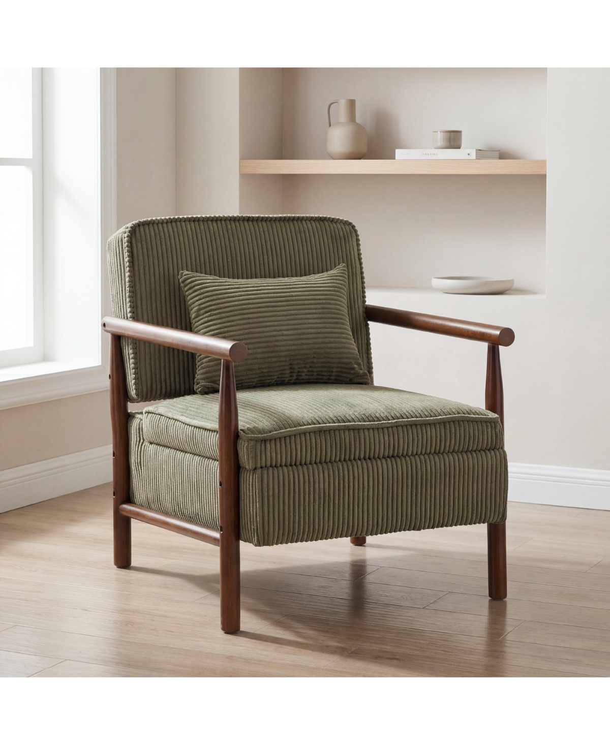 Click here for Clihome Storage Chair Mid Century Modern Accent Ch... prices