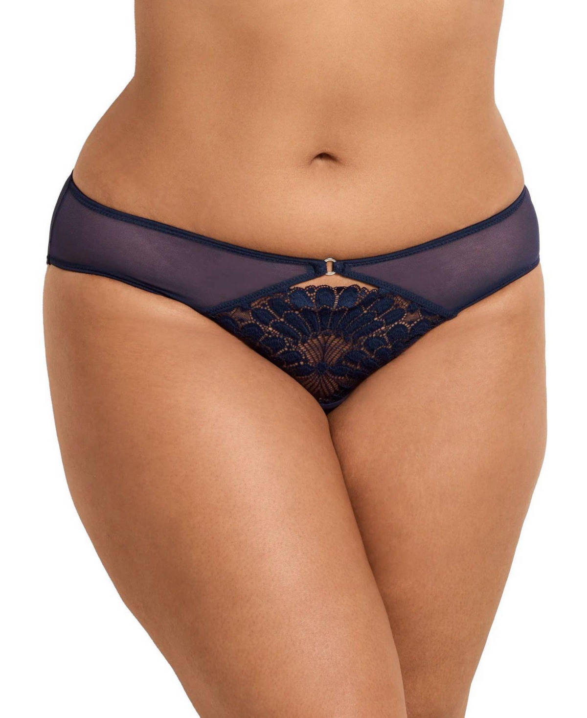Click here for Adore Me Plus Size Albanne Bikini Panty - Dark blu... prices