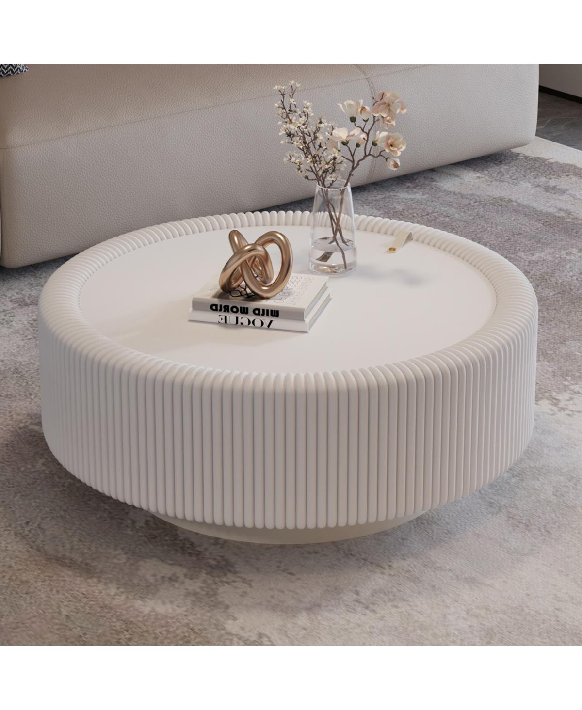 Click here for Streamdale Furniture Round Fluted Coffee Table wit... prices