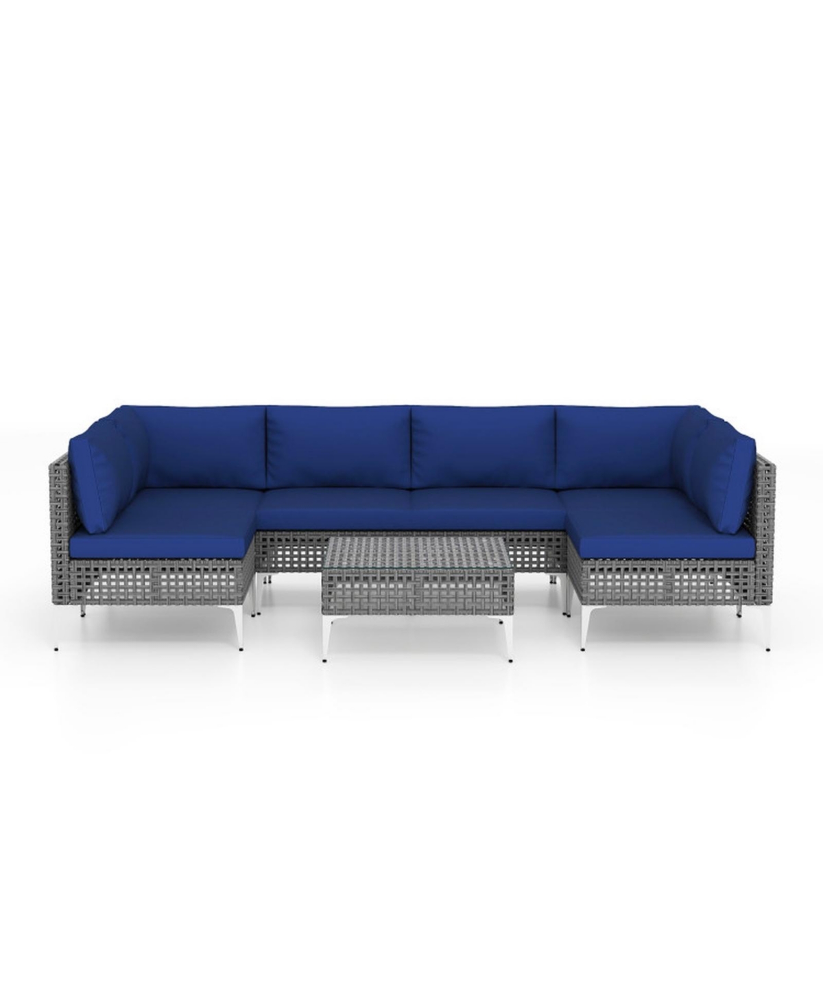 Click here for Sugift 7-Piece Pe Rattan Patio Sectional with Temp... prices