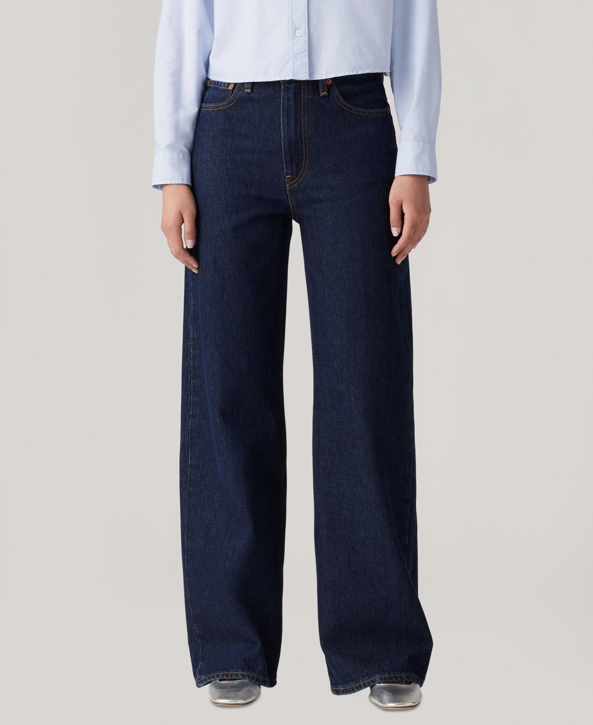 Click here for Levis Womens Ribcage Wide-Leg Jeans - Shaded View prices