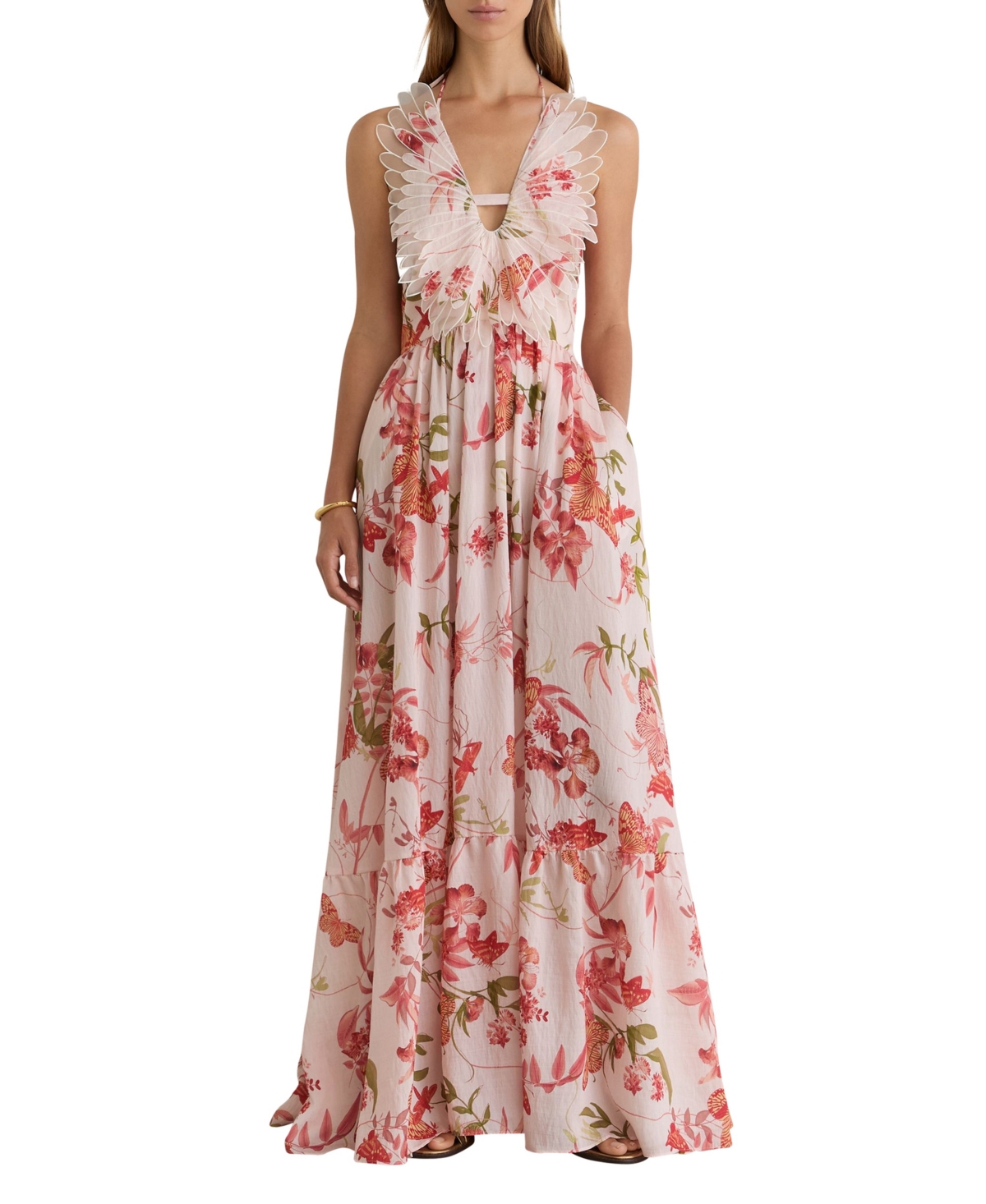 Click here for Reiss Womens Tabitha Floral Embroidered Maxi Dress... prices
