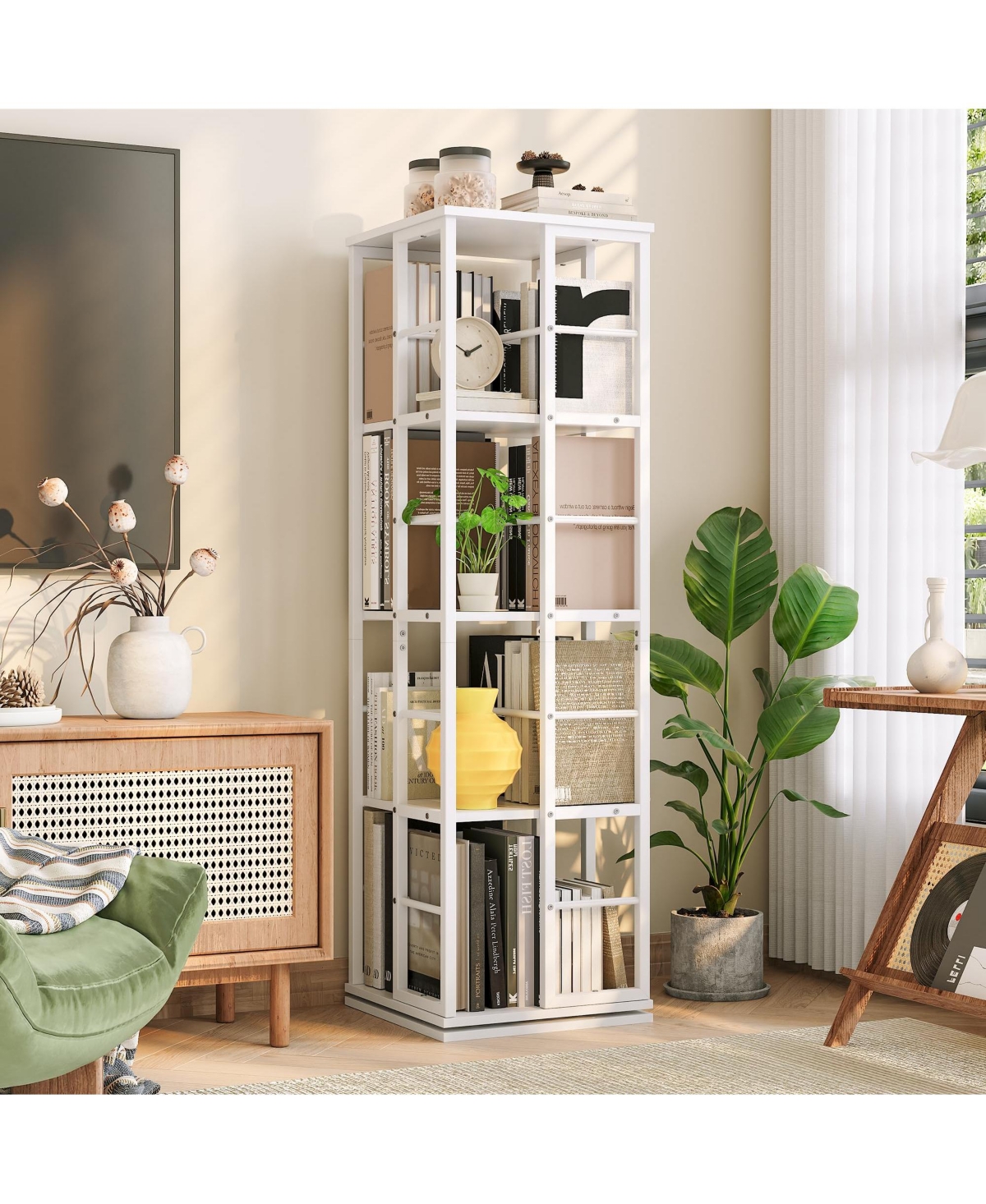 Click here for homfan 4-Tier 360 Degree Rotating Bookshelf  Slim... prices
