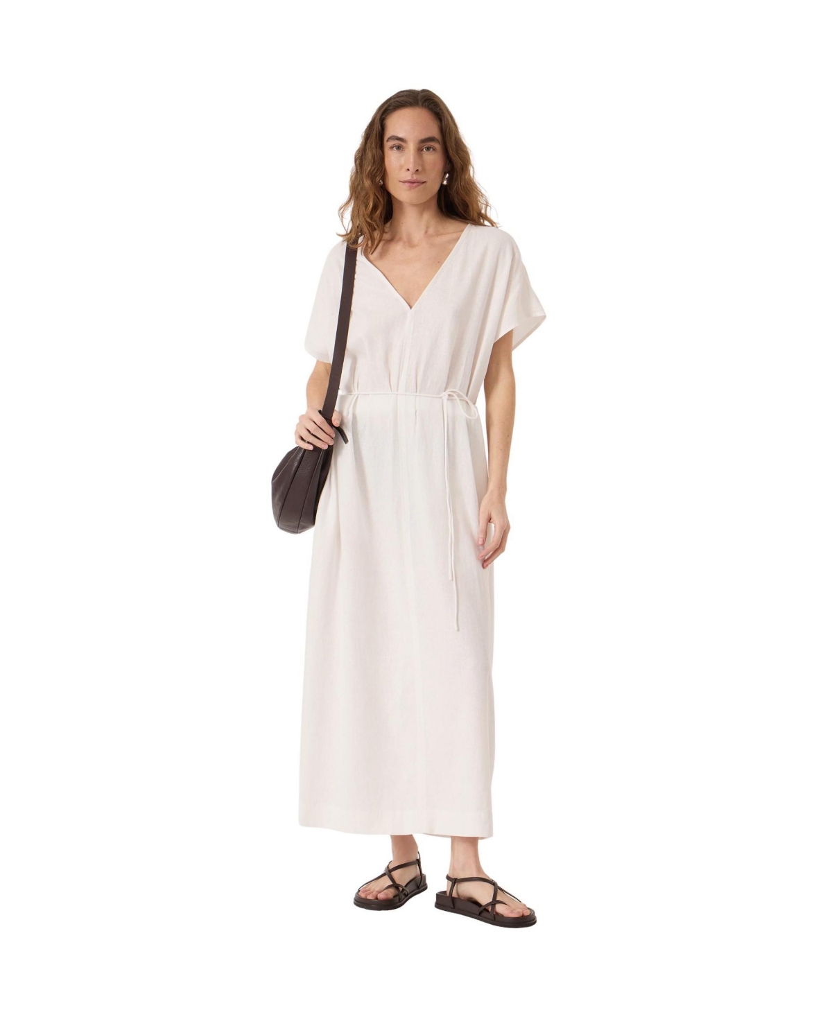 Click here for Hush Womens Remy Pleated Linen Blend Midi Dress -... prices