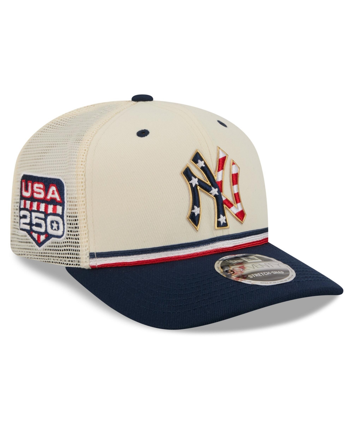 Click here for New Era Mens Cream/Navy New York Yankees Usa 250 F... prices