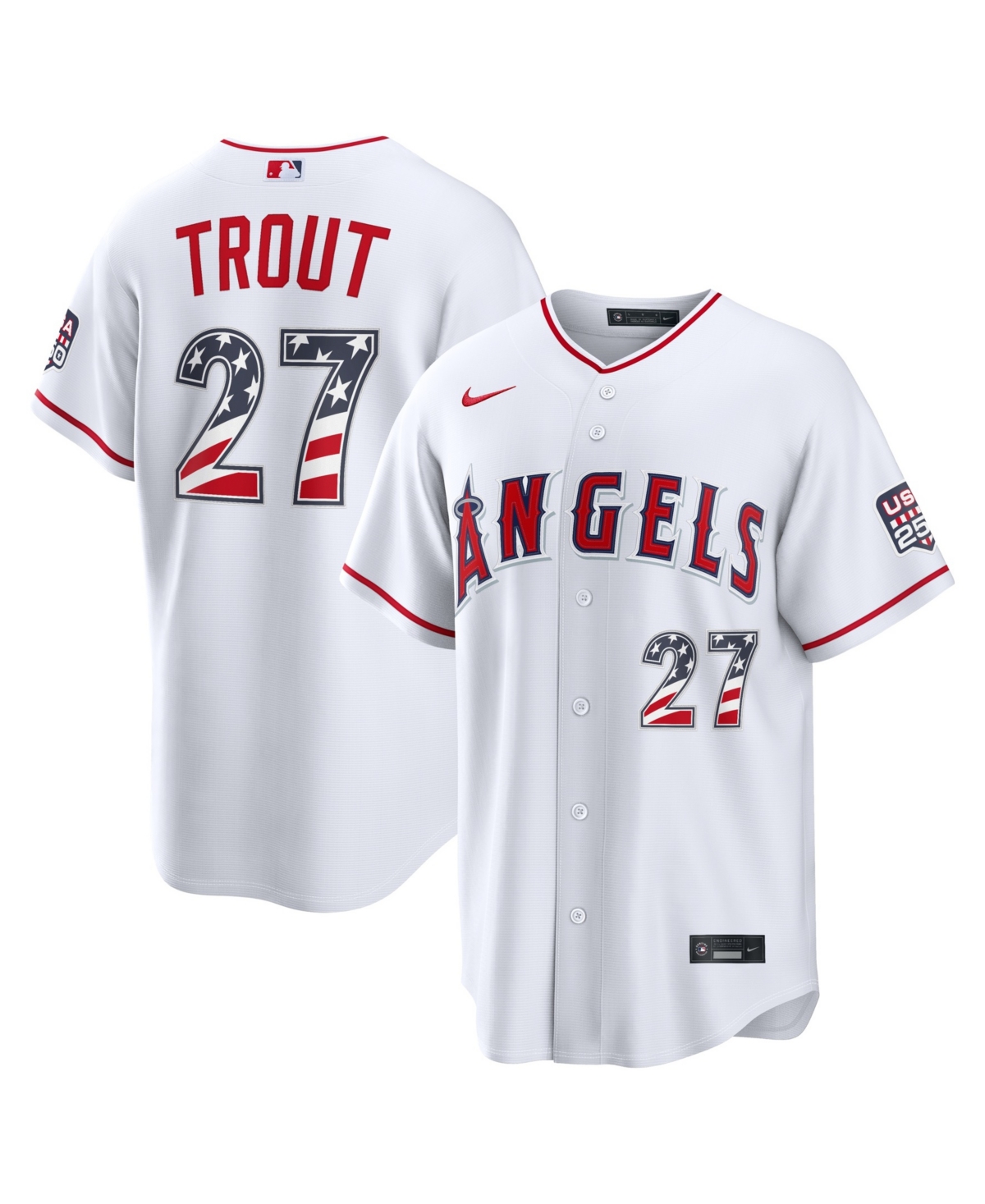 Click here for Nike Mens Mike Trout White Los Angeles Angels Usa... prices