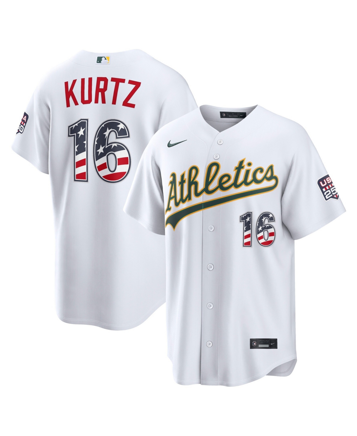 Click here for Nike Mens Nick Kurtz White Athletics Usa 250 Fourt... prices