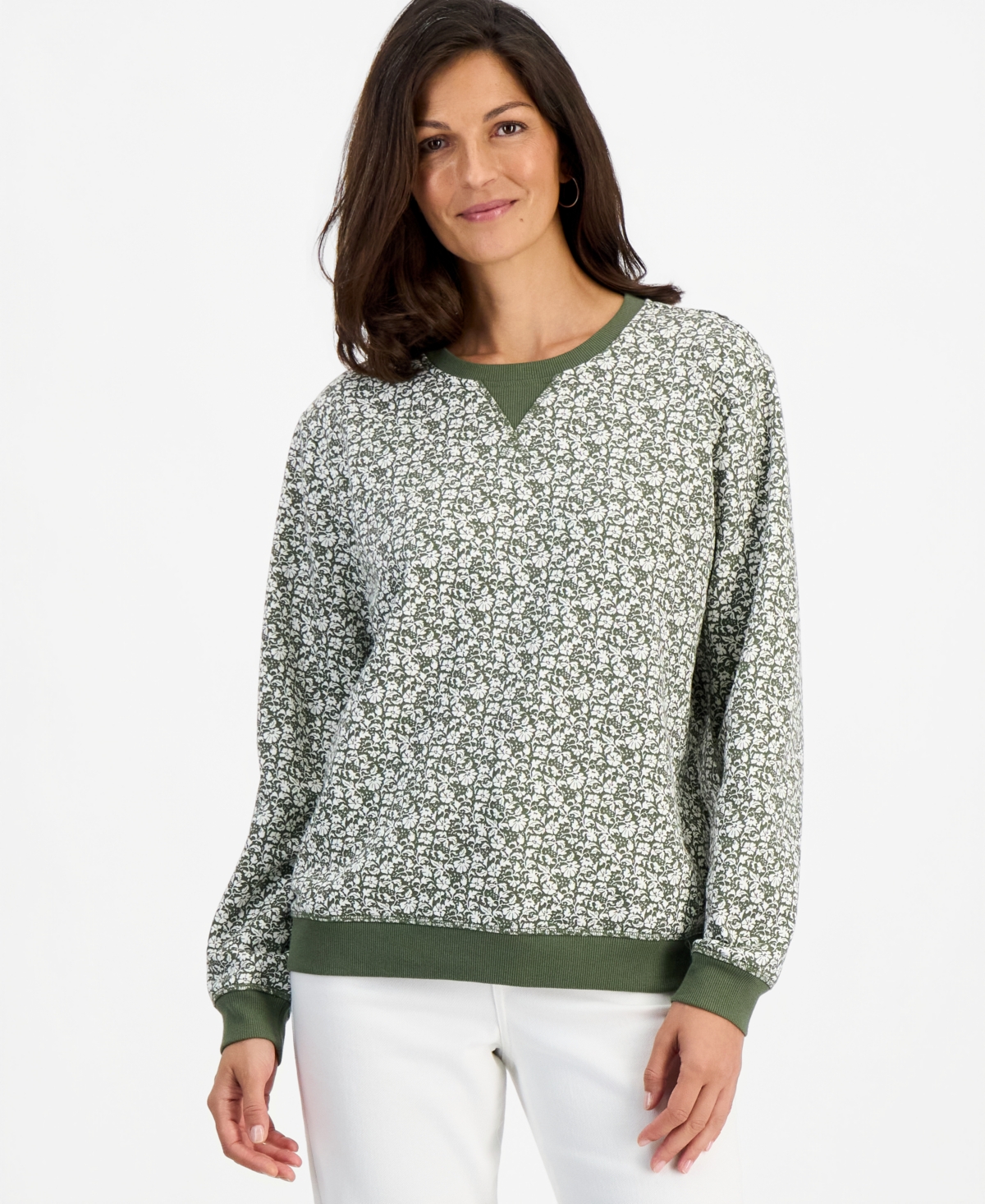 Click here for Style & Co Womens Nalas Garden Fleece Floral-Print... prices