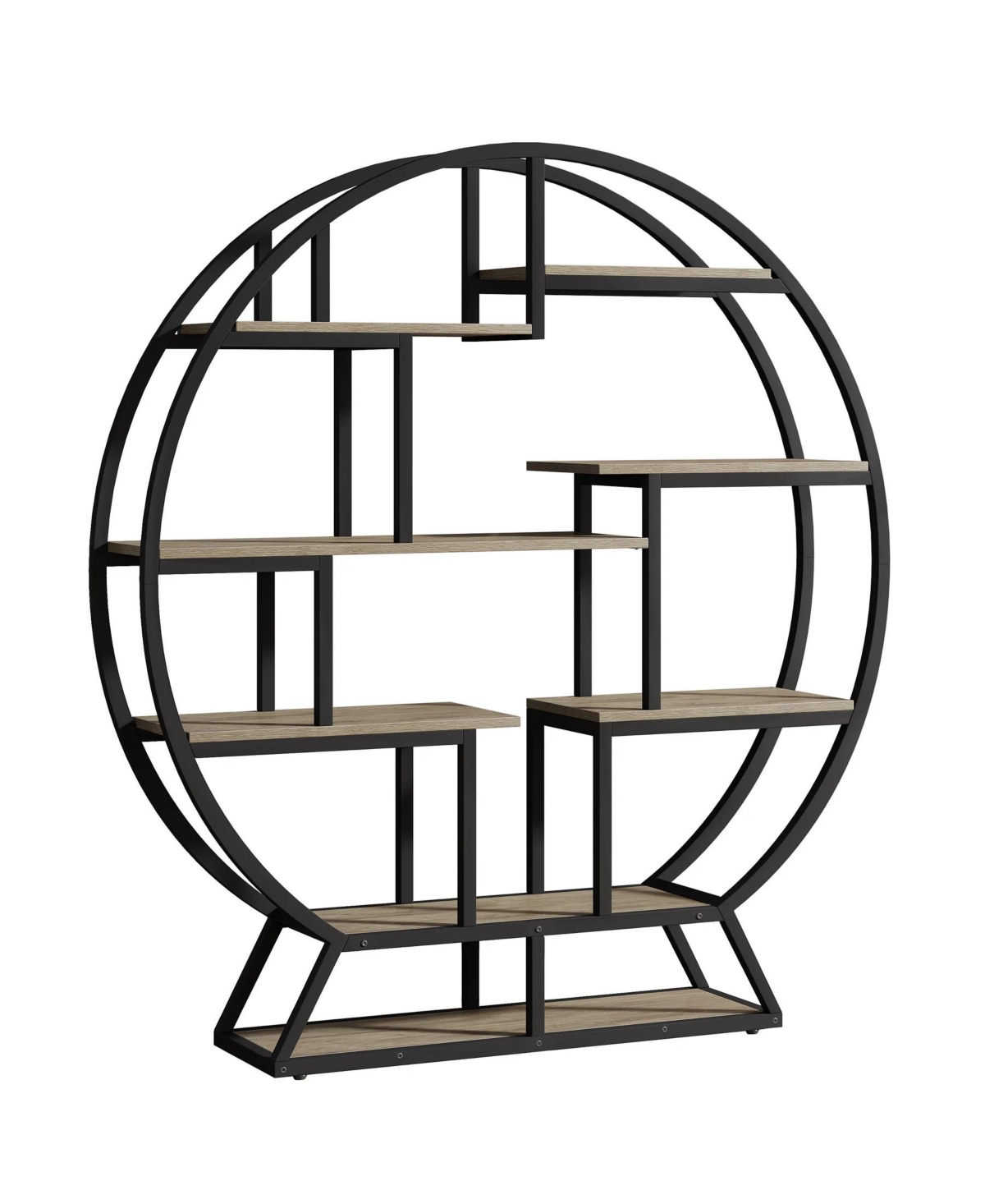 Click here for Slickblue 63 Inch Round Bookcase with Open Stagger... prices