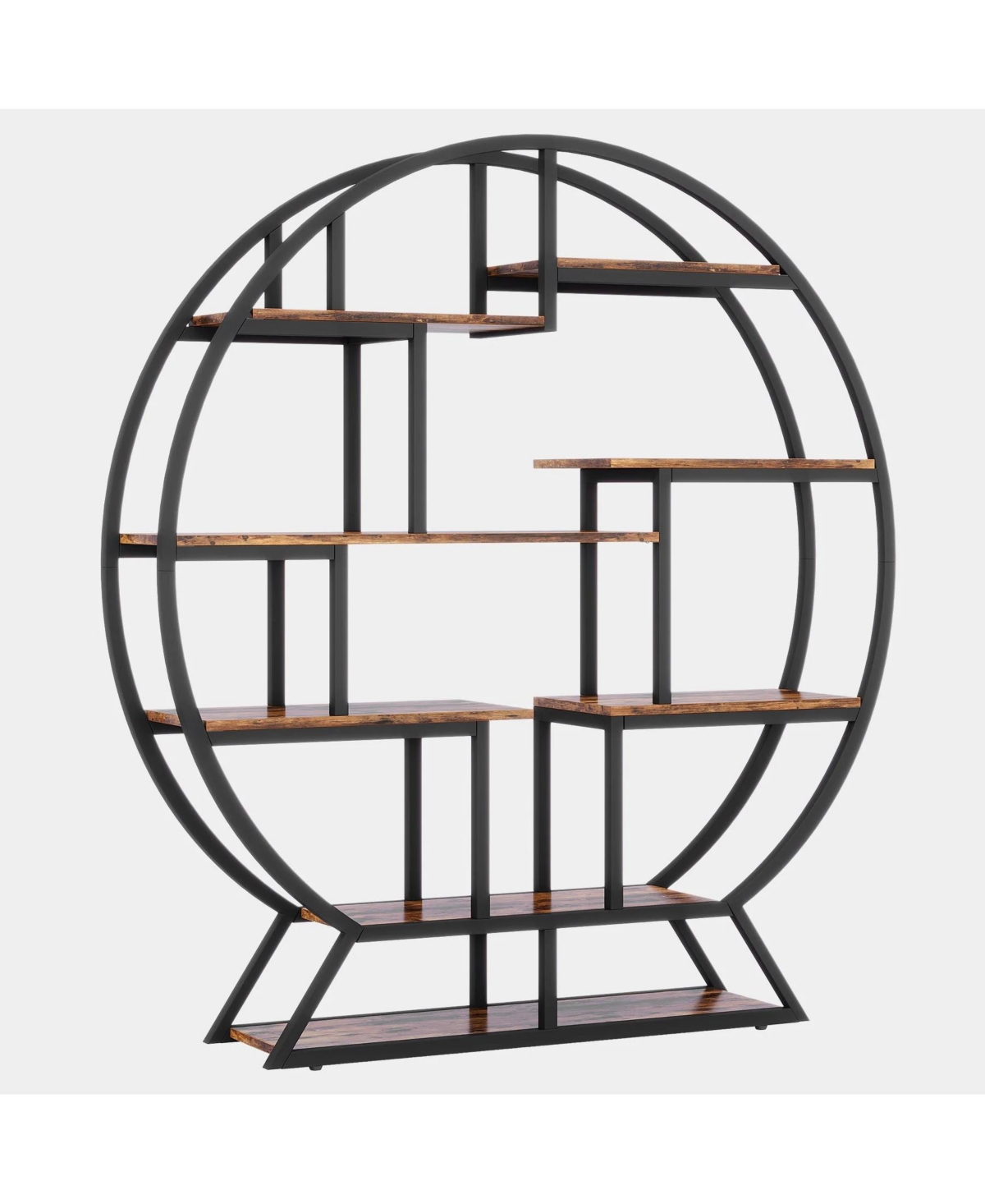 Click here for Slickblue 63 Inch Round Bookcase with Open Stagger... prices